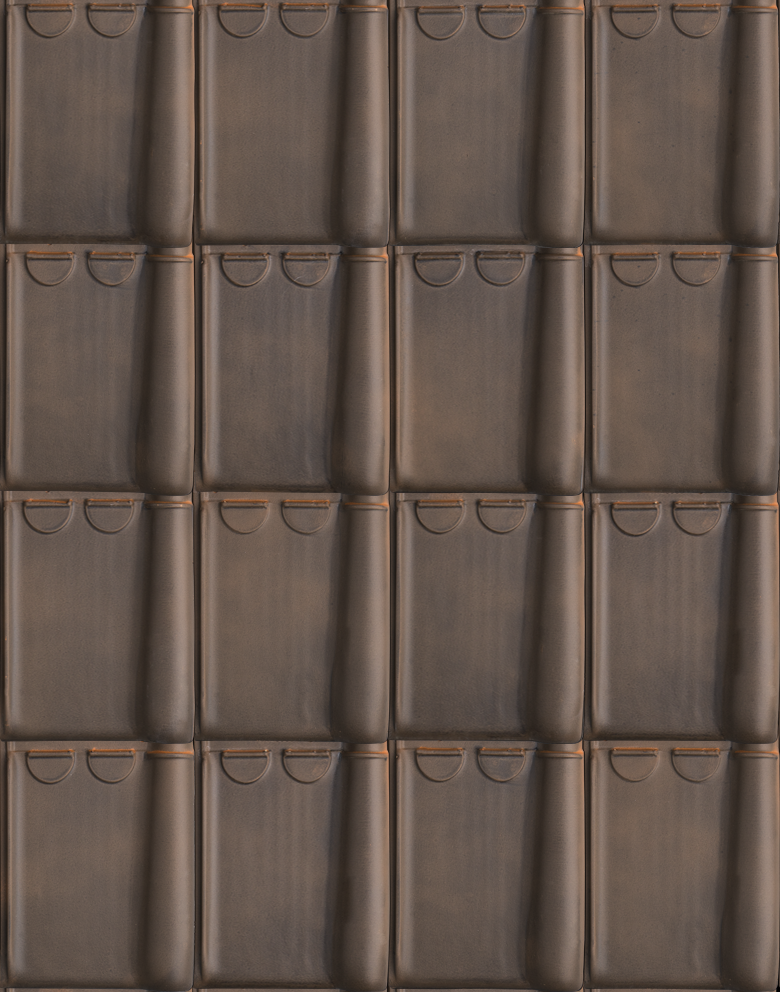 Tuile du Nord 44 oud koper engobe